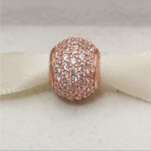 Pandora | Jewelry | Pandora Rose Gold Pave Lights Charm | Poshmark